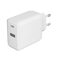 China PC Fireproof EU 2 Port Fast Charger 65W GaN with Power Delivery 15V 2A for sale