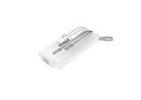 China White Ultra Thin 30000mAh Portable Power Bank Injoinic 5V 2.1A with Built-in Cables for sale