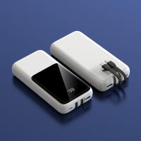 China White 20000mAh PD20W Quick Charge Power Bank with Inbuilt Cables 5A 12V for sale