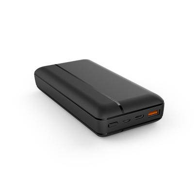 China 30000mAh Portable Power Bank 20W PD Fast Charging ABS Fireproof Black UN38.3 for sale