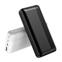 China Wireless PD Power Bank 20000mAh Black 9V 2.22A ABS Fire Prevention Portable Charger for sale