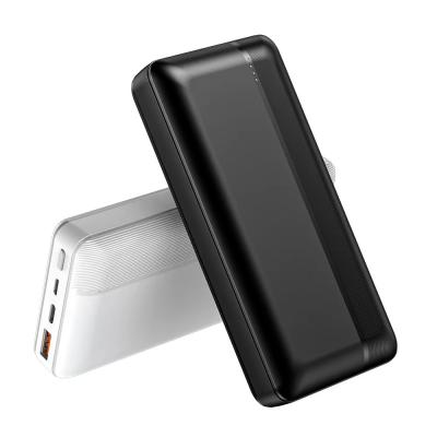 China Wireless PD Power Bank 20000mAh Black 9V 2.22A ABS Fire Prevention Portable Charger for sale