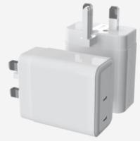 China UK 65W GaN Fast Charger Foldable Adapter 2 Port Portable PC Fireproof for sale