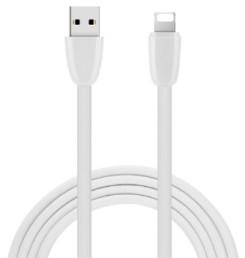 China White MFi USB Cable PVC 1m 2.1A Lightning USB Charging Cable TPE for sale