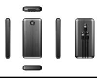 China 5V Multiple Charge Power Bank Inbuilt Cable Lithium Ion Polymer 10000Mah MSDS for sale