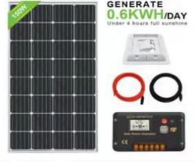 China 20.3V 150W Monocrystalline Solar Panel Power Station for RV Camping for sale
