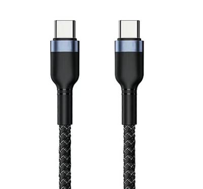 China Braided Thread Type C Charger Cables Pure Copper USB Charging Cable 1m UKCA for sale