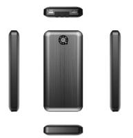 China 5V Multiple Charge Power Bank Inbuilt Cable Lithium Ion Polymer 10000Mah MSDS for sale