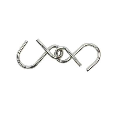 China Wholesale Puzzle Rings Solution Metal spring Brain Teasers Link Unlock wire forming for sale
