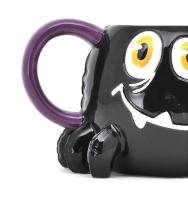 China Earthenware Animal Ceramic Mugs Halloween Designed With 3D Handpaint for sale