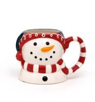 China 3d Mug Snowman Ceramic  Porcelain Christmas Mugs Ceramic 3d Mug In Santa Design for sale