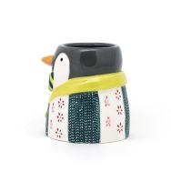 China 3D Animal Penguin Shaped Ceramic Milk Mugs Porcelain Christmas Gift With Handpainting for sale