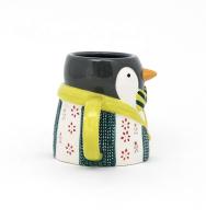 China 3D Animal Penguin Shaped Ceramic Milk Mugs Porcelain Christmas Gift With Handpainting for sale
