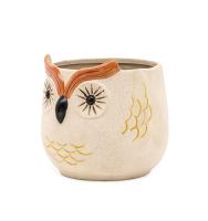 China 24 Inch 6 Inch  16 Inch Ceramic Flower Pots 3D Unique Owl Lovely Flower Succulent Pots Mode for sale