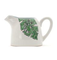 China Pottery Cream And Sugar Set Spring Summer 3d Silk Print With Handpainting Pattern for sale