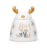 China 3D Christmas Kitchen Coffee Tea Sugar Gift Canister Jar Tree Shaped Storage Golden Silver Handpainting for sale