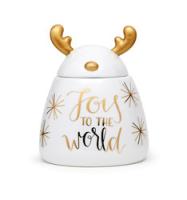 China 3D Christmas Kitchen Coffee Tea Sugar Gift Canister Jar Tree Shaped Storage Golden Silver Handpainting for sale