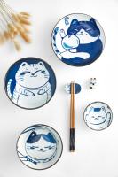China 16 Piece Ceramic Dinnerware Set For 8 Restaurant Hotel Home Sakura Dishes Hamsa Dish Dinner Plate Round for sale