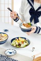 China 16 Piece Ceramic Dinnerware Set For 8 Restaurant Hotel Home Sakura Dishes Hamsa Dish Dinner Plate Round for sale