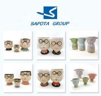 China Ceramic Animal Plant Pots Planters Succulent Plant Pot Customized Plant Alpaca Animal Head for sale