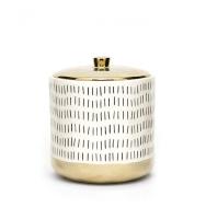China Modern Airtight Tea Sugar Coffee Food Storage Canister Set With Golden Cover Colorful Ceramic Canisters for sale