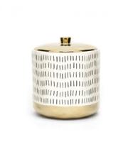 China Modern Airtight Tea Sugar Coffee Food Storage Canister Set With Golden Cover Colorful Ceramic Canisters for sale
