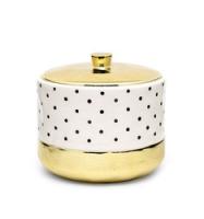 China Modern Airtight Tea Sugar Coffee Food Storage Canister Set With Golden Cover Colorful Ceramic Canisters for sale