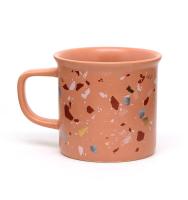 China 2020 new marble mosaic ceramic solid color mug with decal on glaze for sale