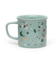 China 2020 new marble mosaic ceramic solid color mug with decal on glaze for sale
