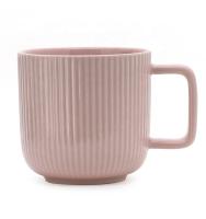 China Nordic Style Morandi Line Custom Ceramic Tall Coffee Mug 16Oz for sale
