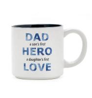 China Ceramic Dad Mug Coffee Mug White Color with creative words 