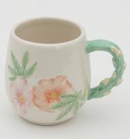 China Coffee Mugs For Gardeners Water Cafe Cup Hand Prints Birds 12oz Large Porcelain Mug Ceramic for sale