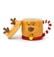 China Ceramic Coffee Mugs Deer Shaped 3D 5