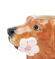 China Best Selling cute earthenware 3d dog shaped Animal Ceramic Mugs Design with 3D handpaint for sale