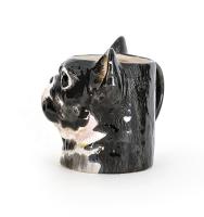 China Best Selling cute earthenware 3d black dog shaped Animal Ceramic Mugs Design with 3D handpaint for sale