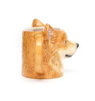 China Best Selling cute earthenware 3d dog shaped Animal Ceramic Mugs Design with 3D handpaint zara for sale