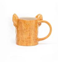 China Best Selling cute earthenware 3d dog shaped Animal Ceramic Mugs Design with 3D handpaint zara for sale