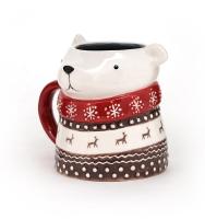 China Santa Coffee Mug Santa Mug Christmas Porcelain Ceramic 3d Mug In Santa Design for sale