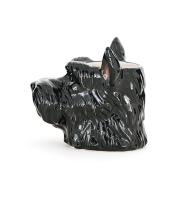China 3d Animal Mug Cute Earthenware 3d Black Dog Shaped  Design With 3D Handpaint for sale