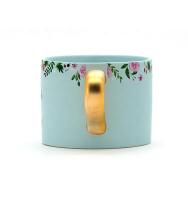 China Lovely Mothers Day Crockery Elegant Design Mom Gift Ceramic Mug Coffee With Gold Handle for sale