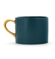 China Lovely Mothers Day Crockery Elegant Design Mom Gift Ceramic Mug Coffee With Gold Handle for sale