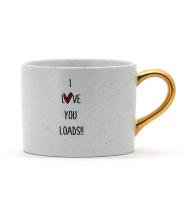 China White Mug Gold Handle Crockery Mom Mug Ceramic Coffee Mug For Mothers Day Cup Make Tea for sale