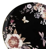 China 9 Inch  Customized Dinnerware Set Porcelain Gold Rim Ceramic Dinner Plates Sets for sale