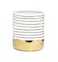 China 16oz Electroplated White Mug With Gold Handle For Everyday Mugs Personality 5 X 3-3/4 X 4-3/8