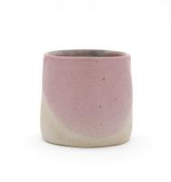 China Ceramic 3D Pink and White Mug Ceramic Coffee Milk Mug with 3d reactive glaze for sale