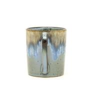 China Ceramic 3D blue brown Mug Ceramic Coffee Milk Mug with 3d reactive glaze for sale