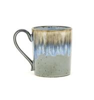 China Ceramic 3D blue brown Mug Ceramic Coffee Milk Mug with 3d reactive glaze for sale