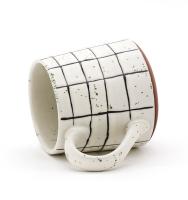 China Ceramic Mesh European American Style White Mugs 5-3/4