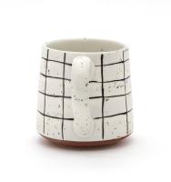 China Ceramic Mesh European American Style White Mugs 5-3/4