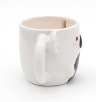 China Custom logo ceramic cute 3d animal face shaped coffee mugs for sale